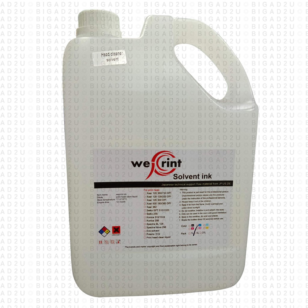 5 Liter Cleaning Solution for Printhead and Ink Line Cleaning For ...