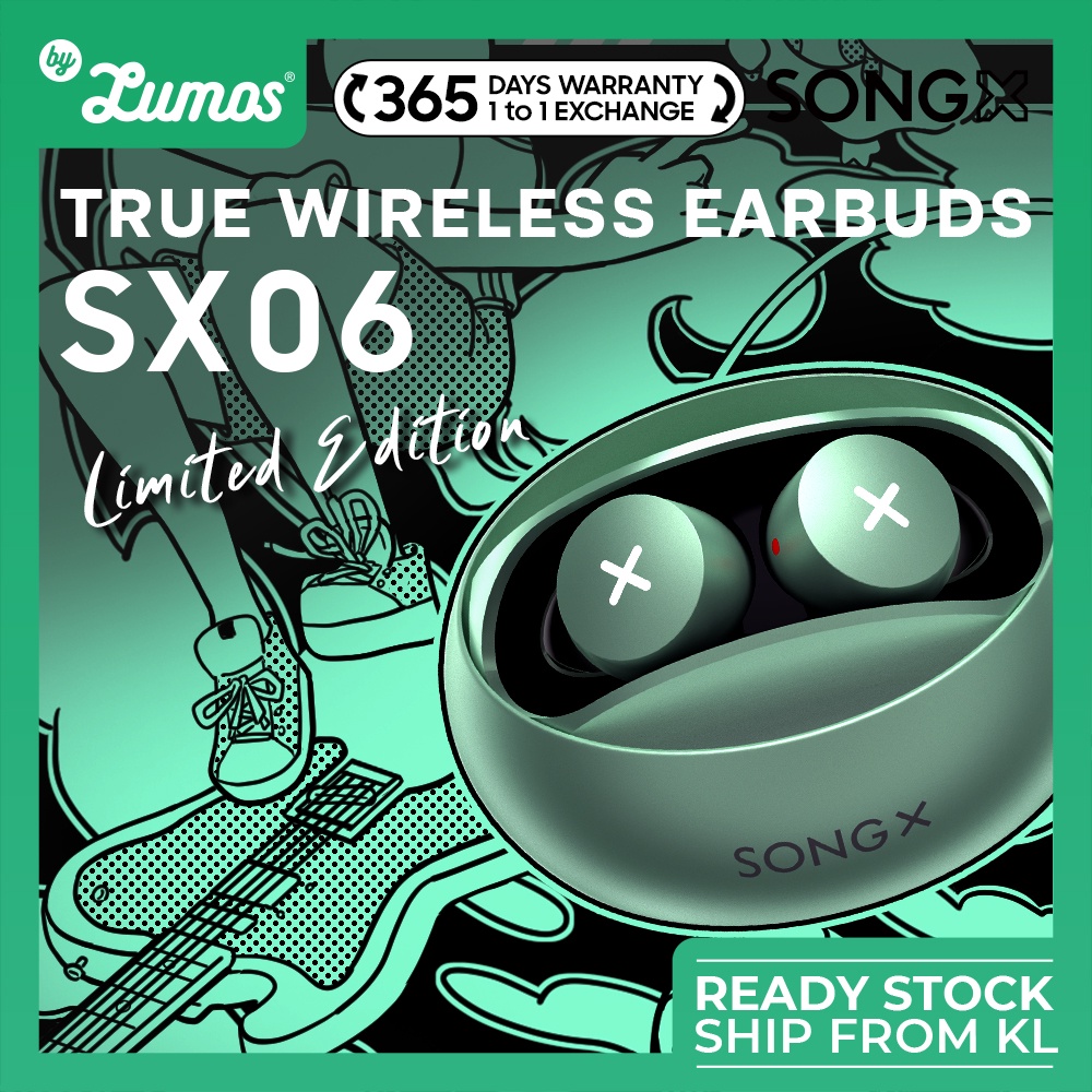 SONGX True Wireless Earbuds SX06 Green Gift Box Limited Edition IPX5 ...