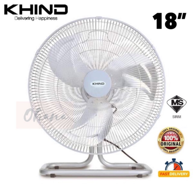 KHIND FF1801 FF1802F FF1803B HEAVY DUTY INDUSTRIAL FLOOR FAN 18” KIPAS ...