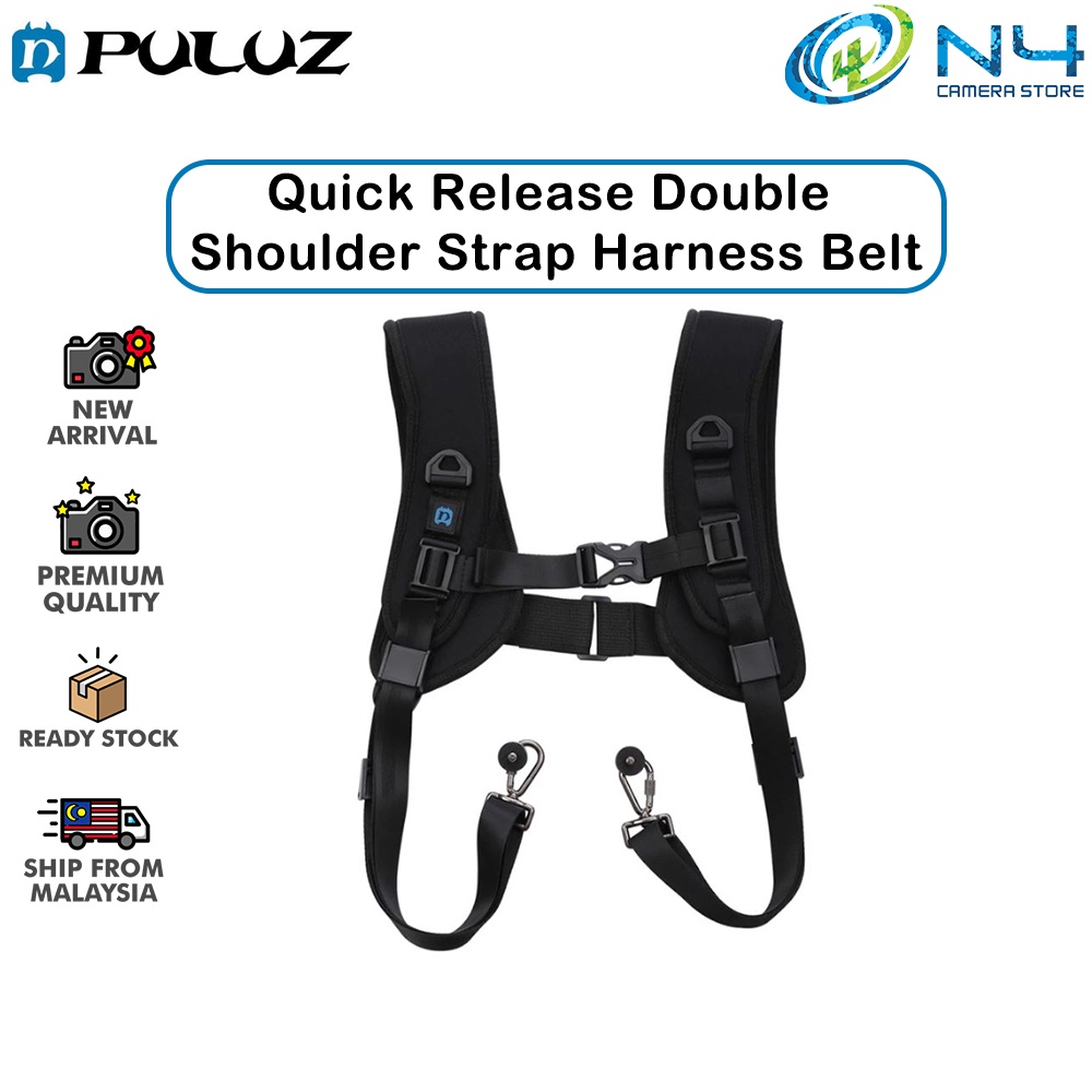 Puluz Double Strap Quick Release Double Shoulder Harness Belt for DSLR ...