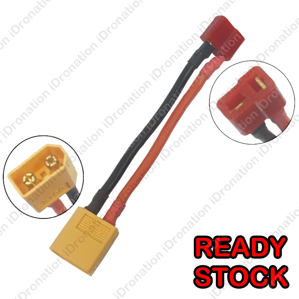 Long Adapter AWG 16 Wire Dean T Plug TPlug Female Convert To XT60 XT 60 ...