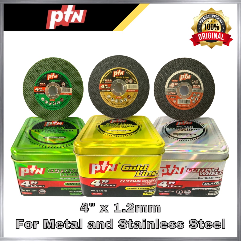 50 PCS PTN Cutting Wheel 4" x 1.2mm / Cutting Disc / Mata Grinder ...