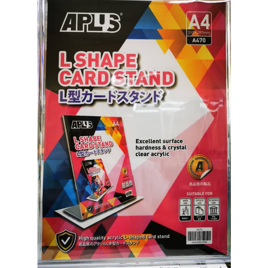 APLUS L SHAPE CARD STAND | Shopee Malaysia