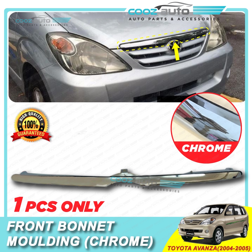 Toyota Avanza 2004 - 2007 Front Bonnet Chrome Moulding Bonnet Garnish ...
