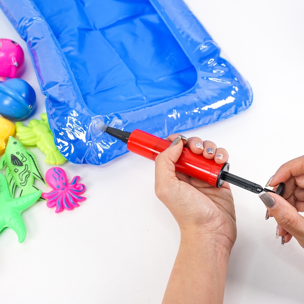 Magnetic Fishing Toy Set with Inflatable Pool Baby Shark Fishing Games ...