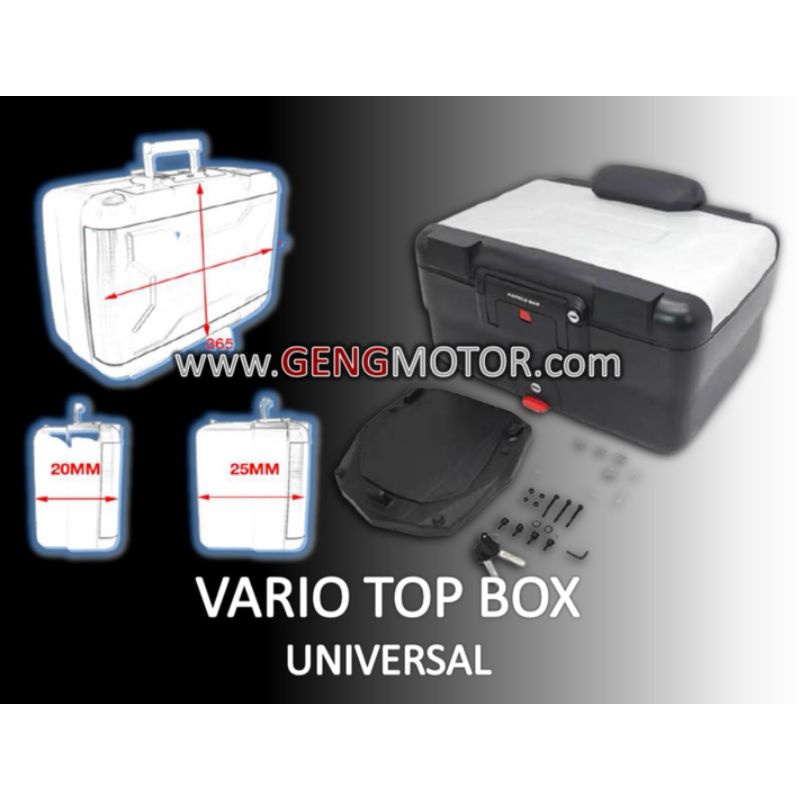 TOP BOX VARIO BMW R1200GS R1250GS R1200GS F800GS F850GS F650GS F700GS ...