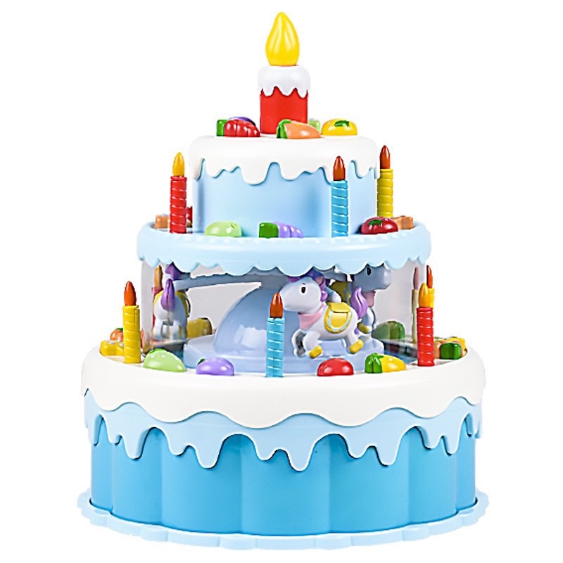 Plastic birthday cake with rotating light | Shopee Malaysia