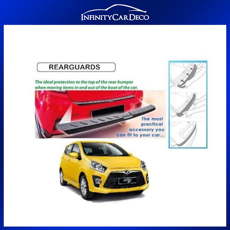 Perodua Axia Rear Bumper Step Reflector Guard | Shopee Malaysia