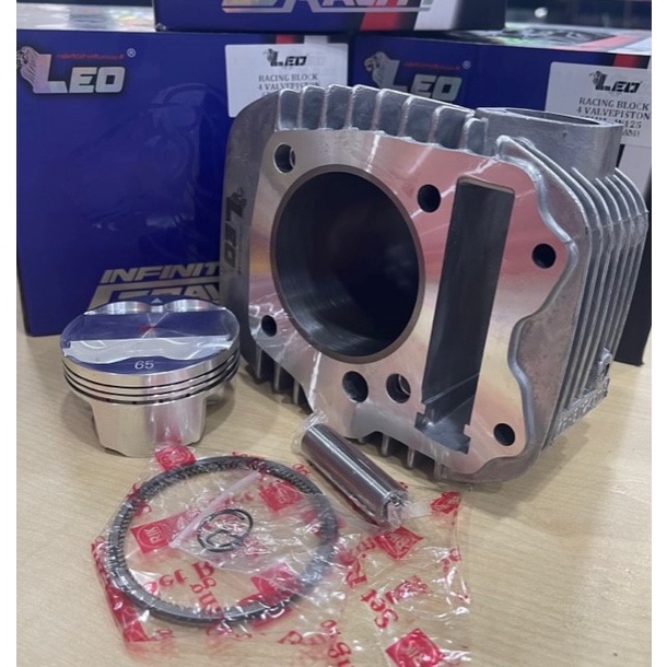 LEO WAVE 125 65MM 4 VALVE PISTON RACING BLOCK KIT SET (INCLUDE PISTON ...