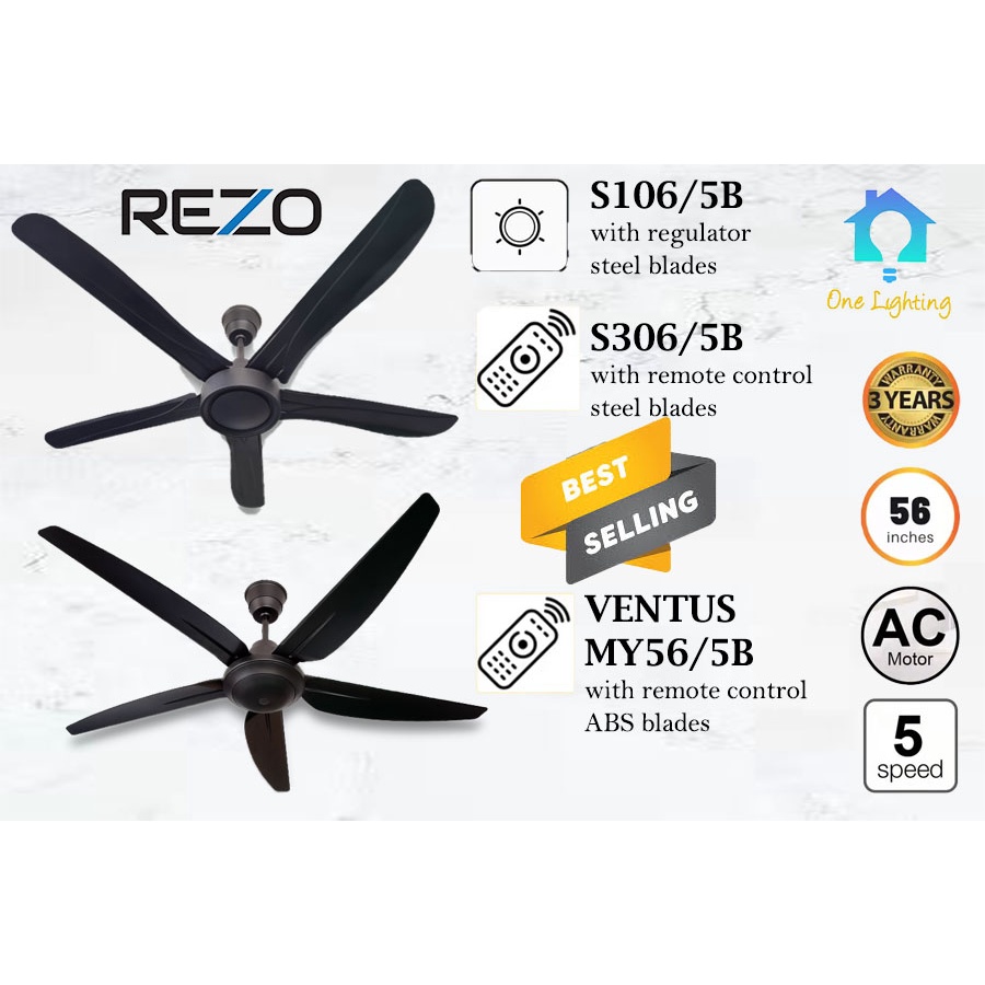 REZO Ventus MY56/5B / S106 / S306 /VERA 565 Home Remote / Regulator ...