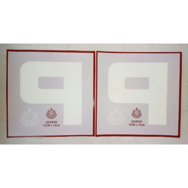 STICKER P KERETA ( UKURAN JPJ) 2xPCS | Shopee Malaysia