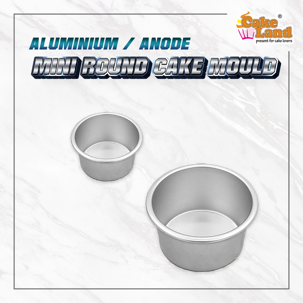 CAKE LAND Anode Aluminium Mini Round Cake Mould - 2"/3.5" | Shopee Malaysia
