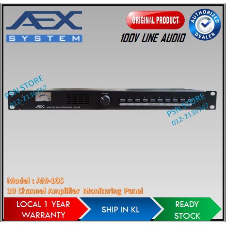 AEX AM-10S 10 channel amplifier monitoring panel | Shopee Malaysia