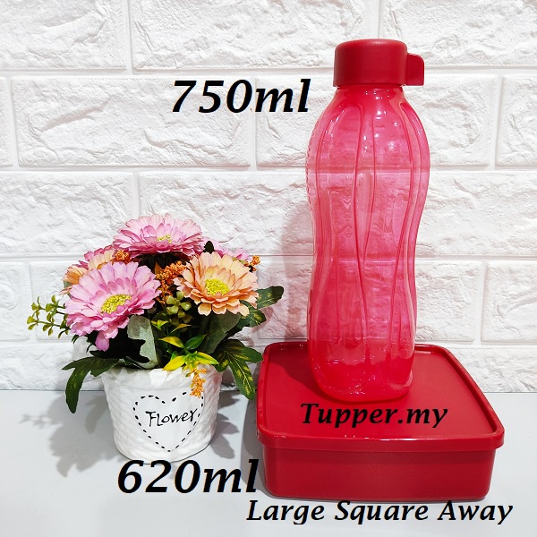 *Bottle 1pc*Tupperware Eco Bottle Screw Cap 750ml/Large Square Away ...