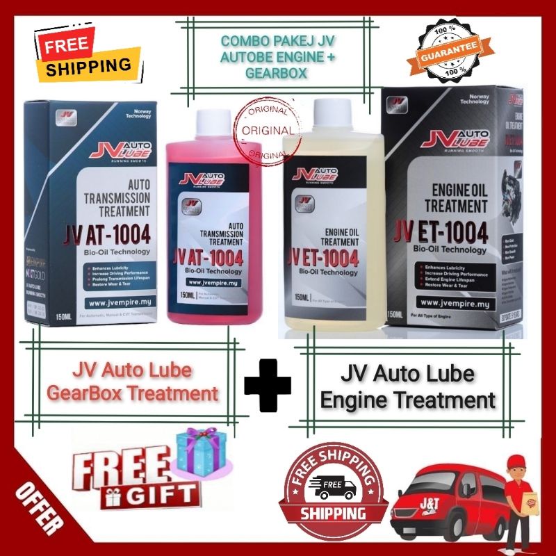 JV AUTO LUBE COMBO ( ENGINE OIL TREATMENT + AUTO TRANSMISSION TREATMENT -DI JAMIN ORIGINAL ...