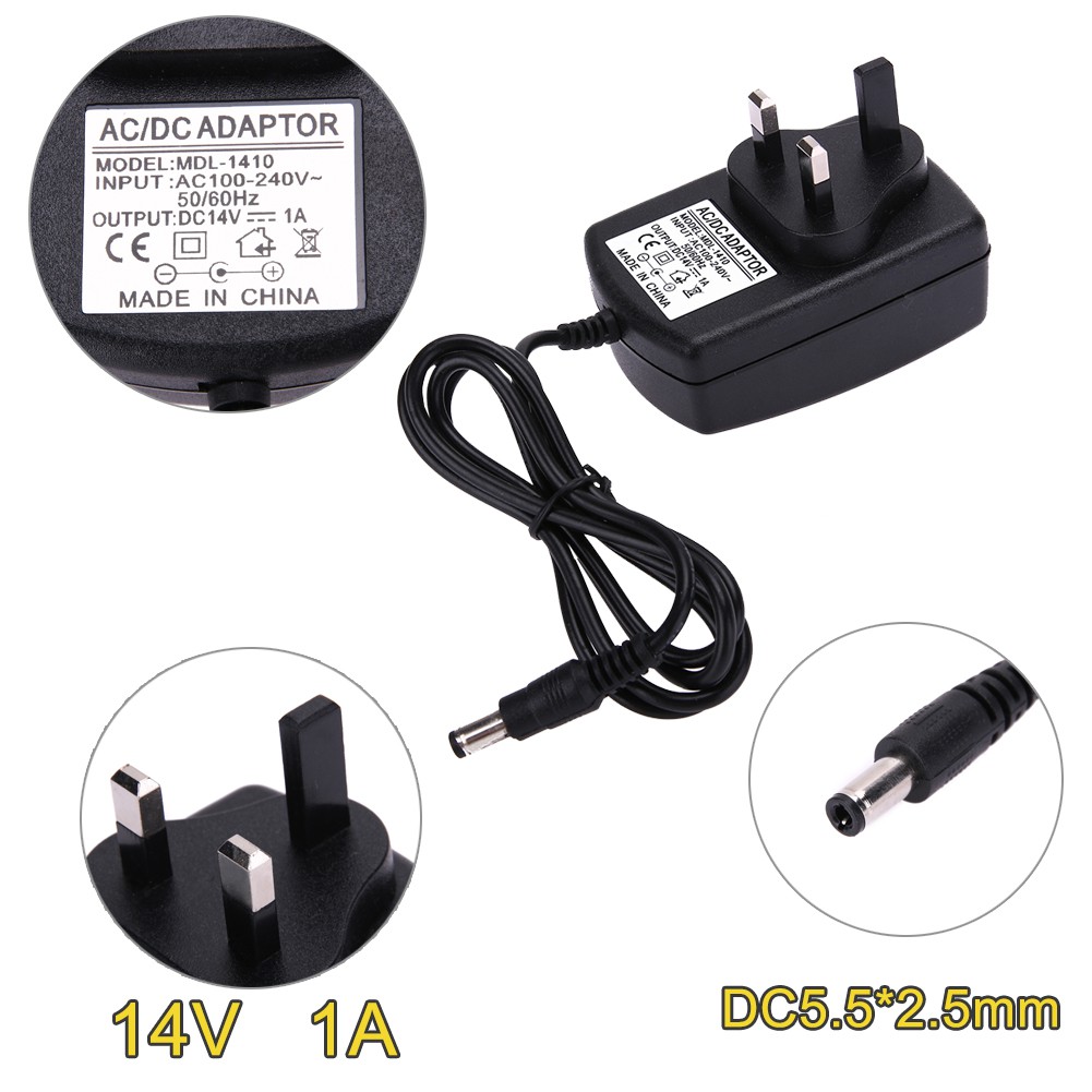 DC14V 1A Adapter AC 100V-240V to DC 14V Converter Power Supply Adapter ...