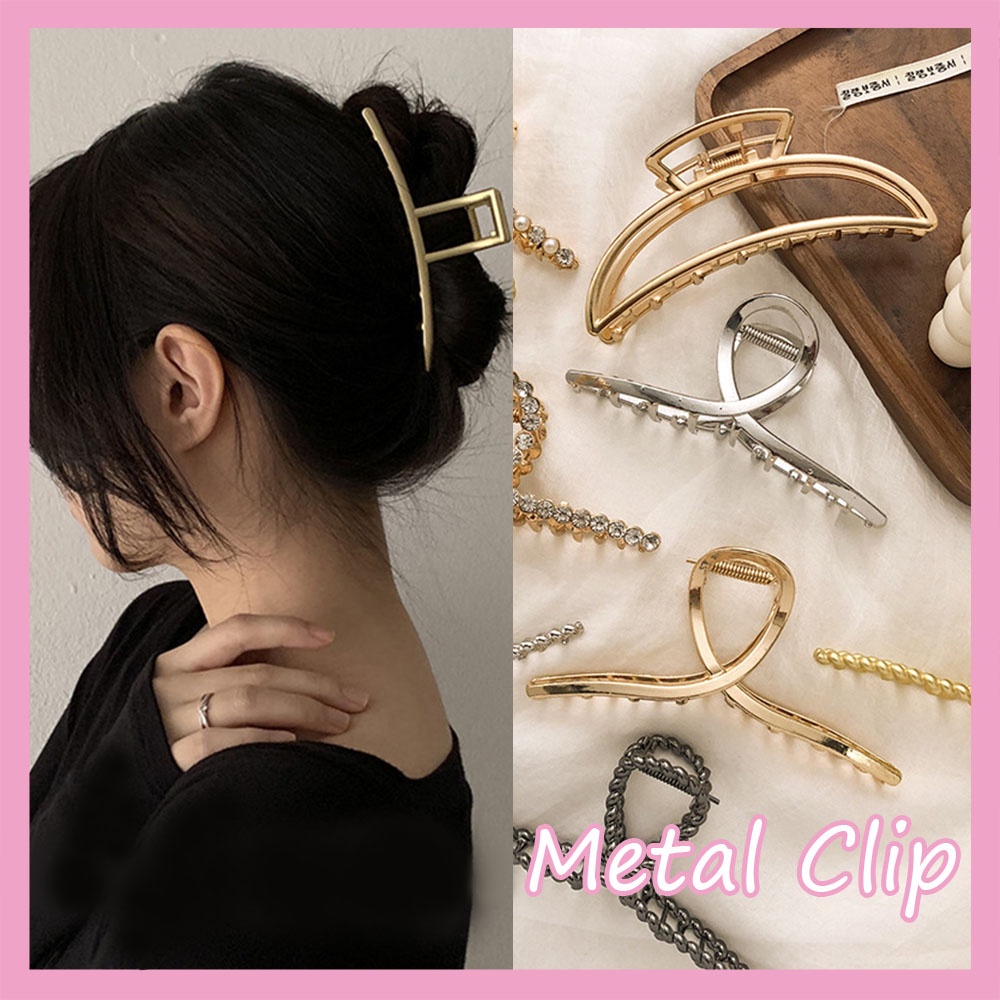 Malaysia Korean Hair Clip Shark Clip Metal Hair Accessories Pearl ...