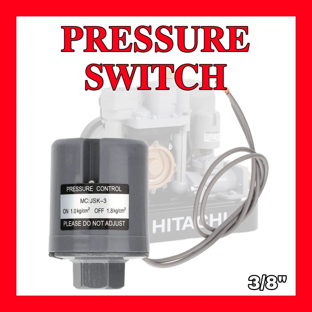 PRESSURE SWITCH 3/8" HEAVY DUTY DOUBLE CONTACT FEMALE THREADED WATER ...