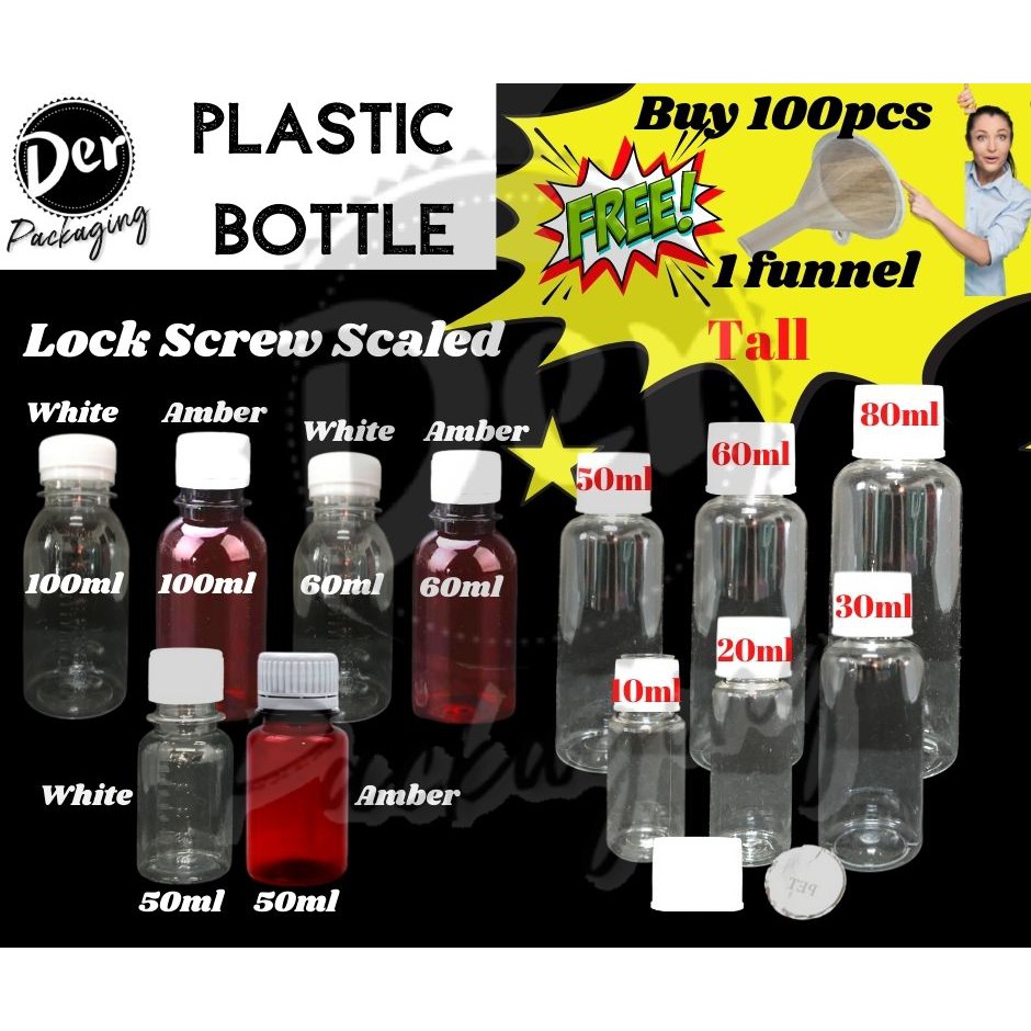 [PET Plastic Bottle] Botol Plastik 10ml, 20ml, 30ml, 50ml, 60ml, 80ml ...