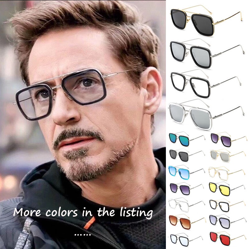 Cermin mata viral Sunglasses Tony Stark Iron Man Glasses Left to Spider ...