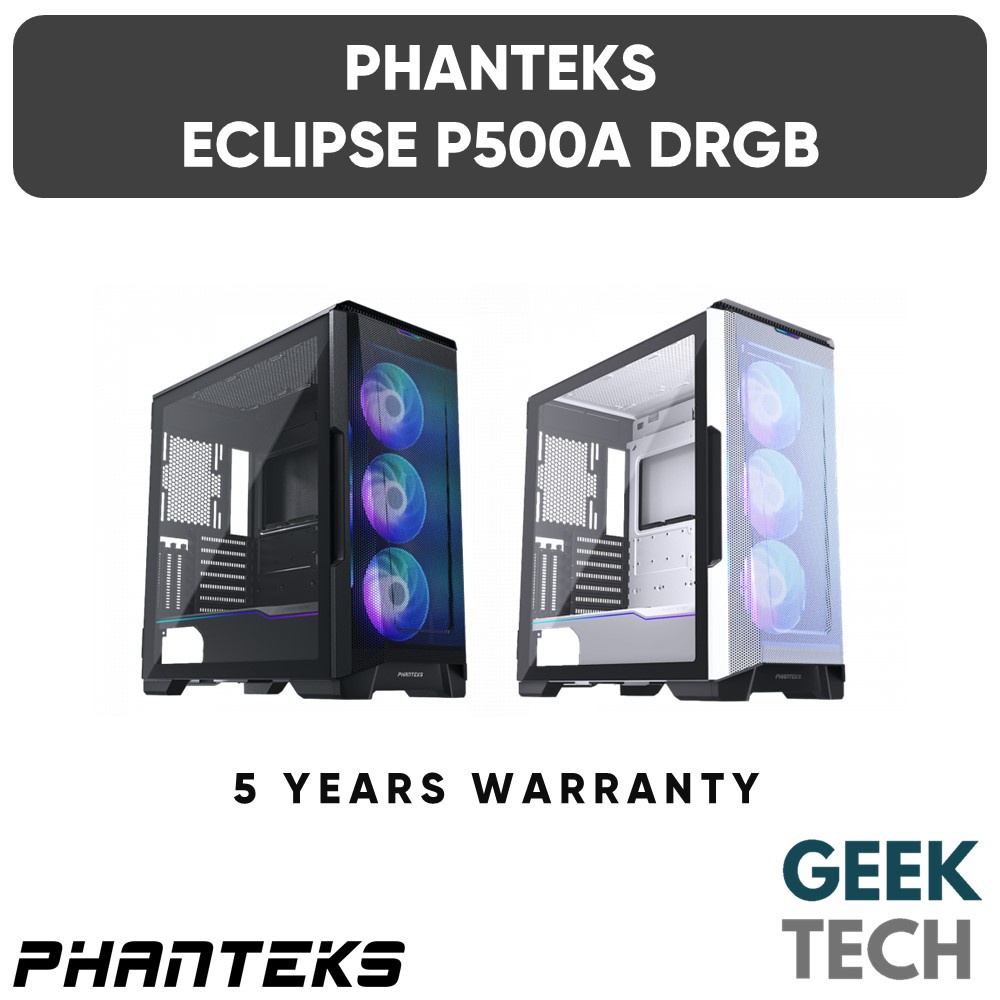 PHANTEKS Eclipse P500A DRGB Tempered Glass ATX Premium Mid-Tower Case ...