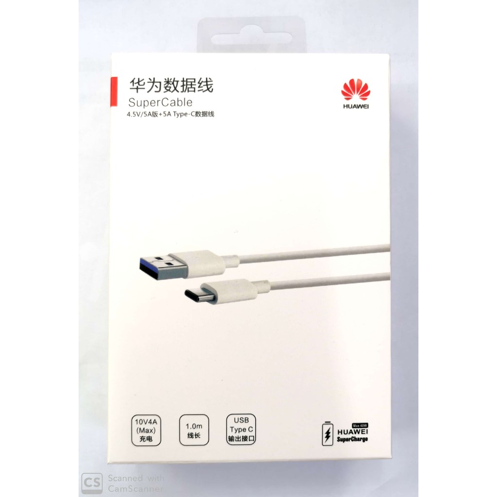 100%Original Huawei Type C 5A Data Charging Cable (Super Charge Type-C ...
