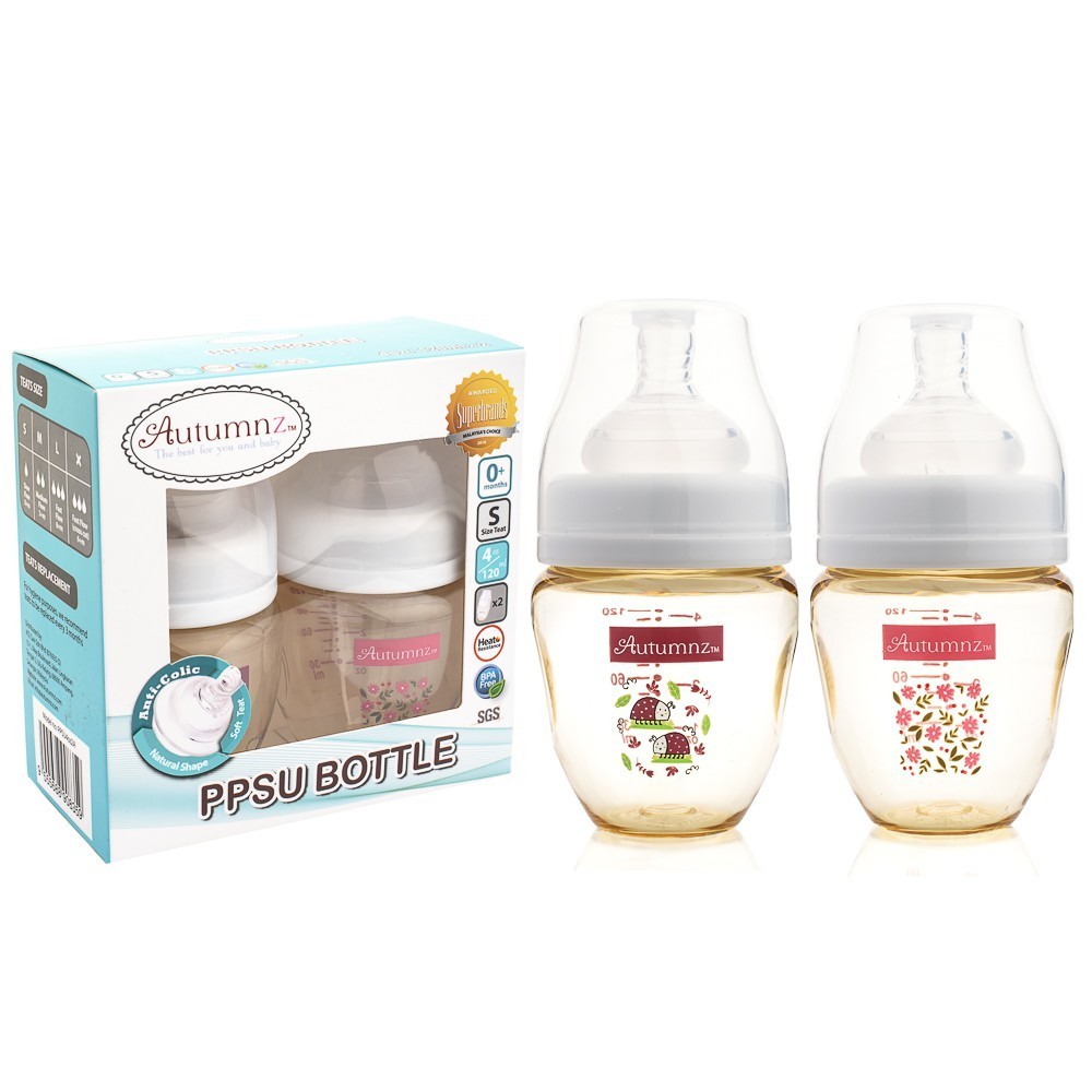 Autumnz PPSU Wide Neck Bottle 4oz/120ml (Twin Pack) | Shopee Malaysia
