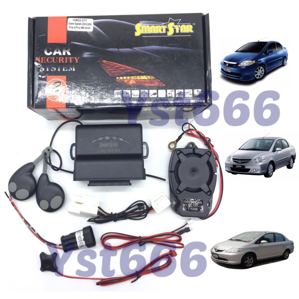 Honda City 03-08Y Plug & Play Car Alarm System (12 months warranty ...