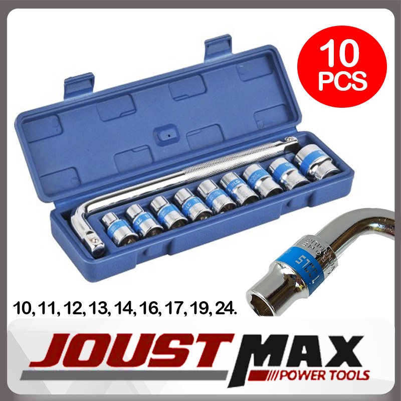 10 PCS MLG 1/2" BOX SOCKET WRENCH SET MLG-6304/MLG-1810 sepana soket ...