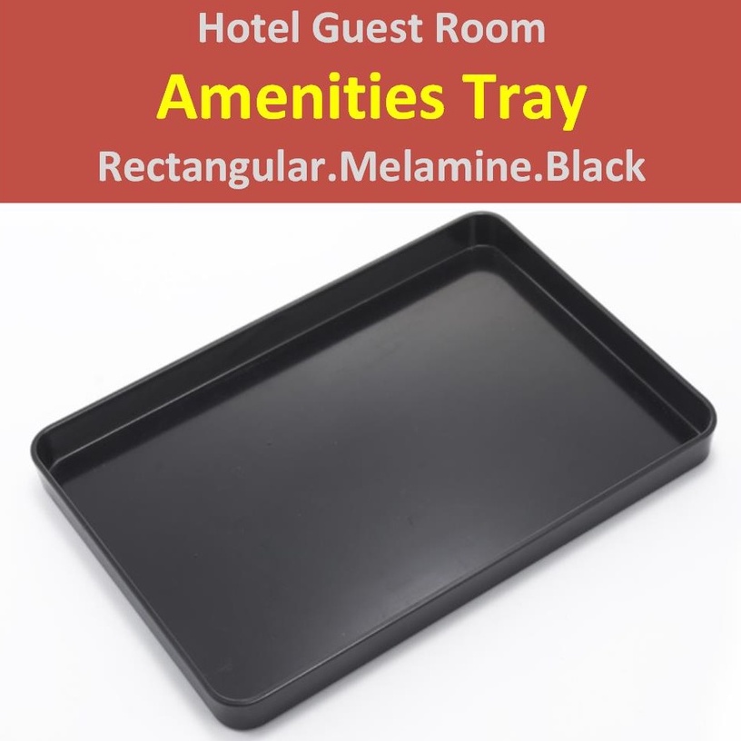 Rectangular Black Melamine Amenities Tray/ Service Tray | Shopee Malaysia