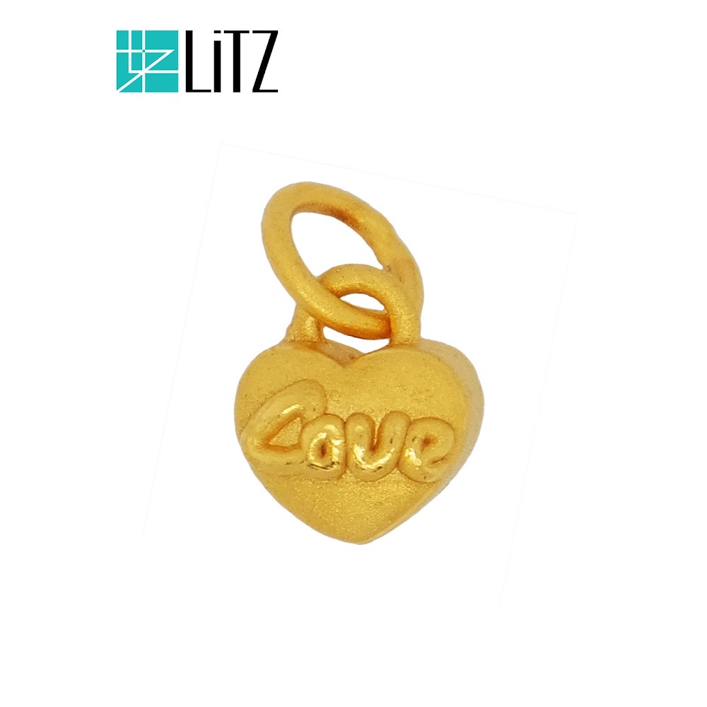 LITZ 999 (24K) Gold Heart Pendant 新式吊坠 EP0265 | Shopee Malaysia