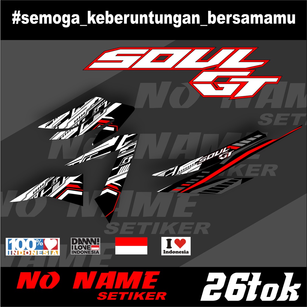 Mio SOUL GT 125 ALL NEW (26tok) Striping Sticker - Yamaha MIO SOUL GT ...