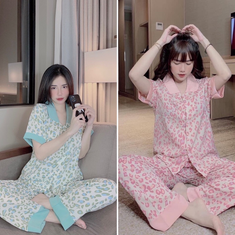 Premium Mango Silk Lotus Neck Pink Leopard Set (Real Photos Included ...