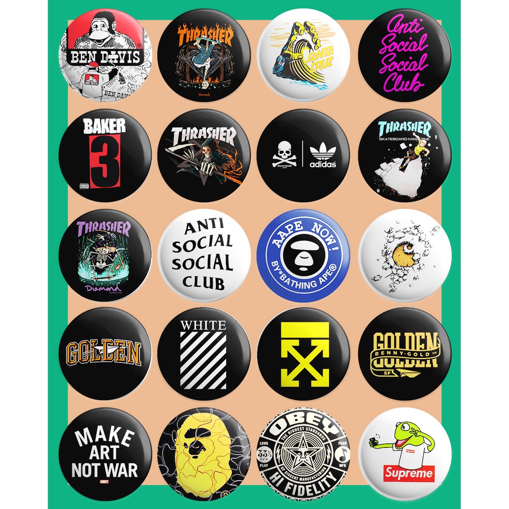 Button Badge Pin Brand II Design {No Minimum Order} Ver 1 | Shopee Malaysia