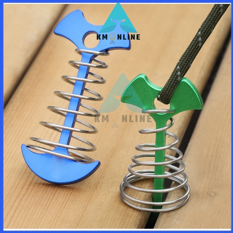 Fishbone Nails Adjustable Tent Pegs Floor Spring Hooks Deck Stakes ...