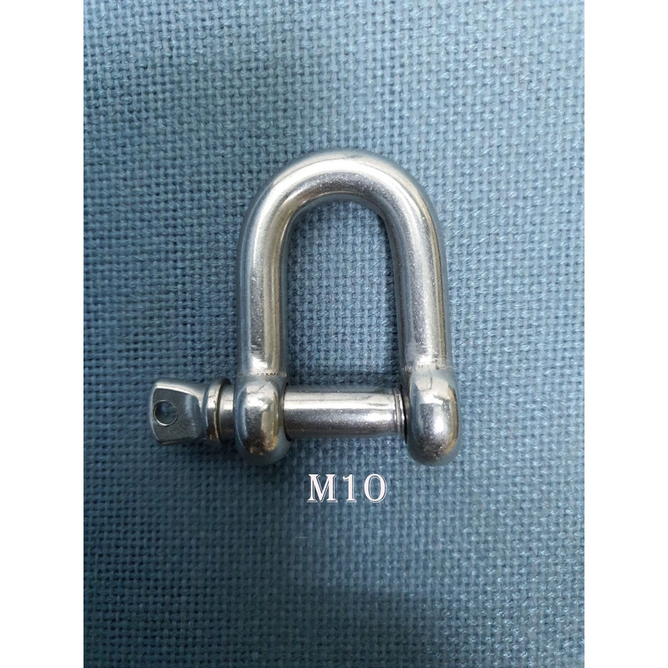 304# STAINLESS STEEL D SHACKLE ( M4,M5,M6,M8,M10,M12,M16 ) | Shopee ...