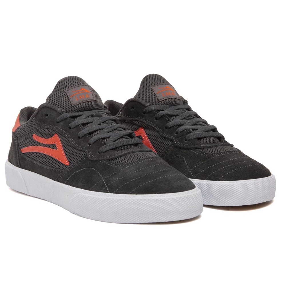 Lakai Cambridge Skate Shoes ( Charcoal/Flame Suede ) | Shopee Malaysia