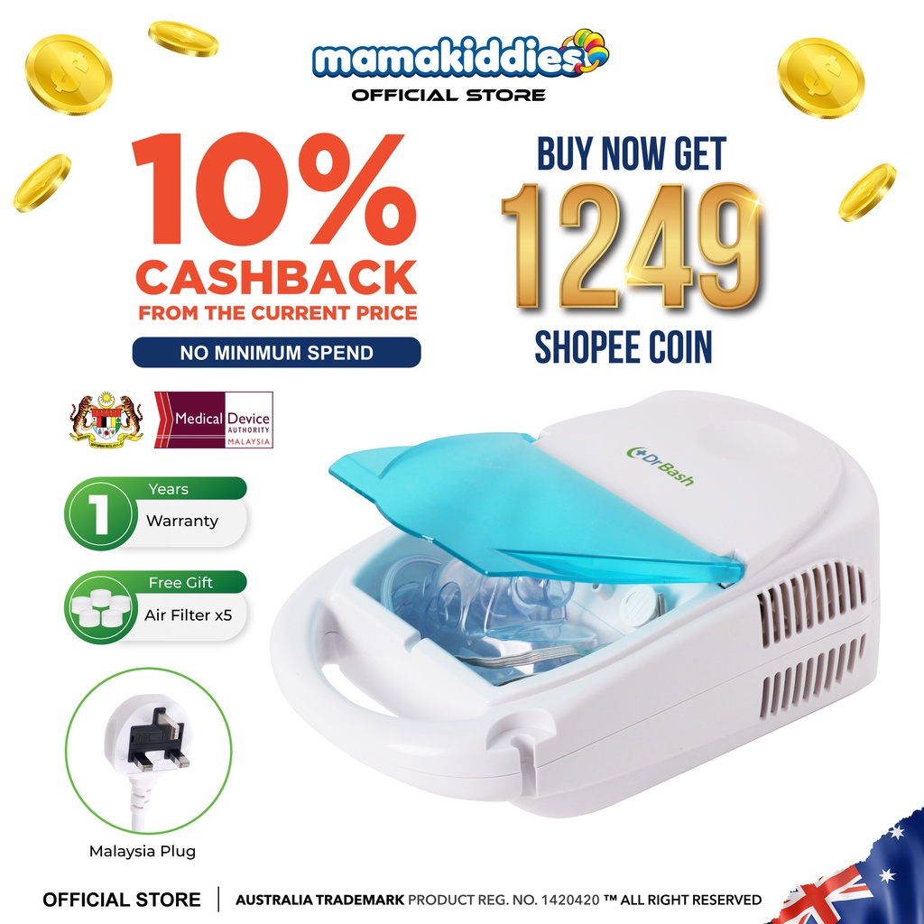 [ KKM LULUS ] DrBash Compressor Nebulizer Portable Air-Compressing ...