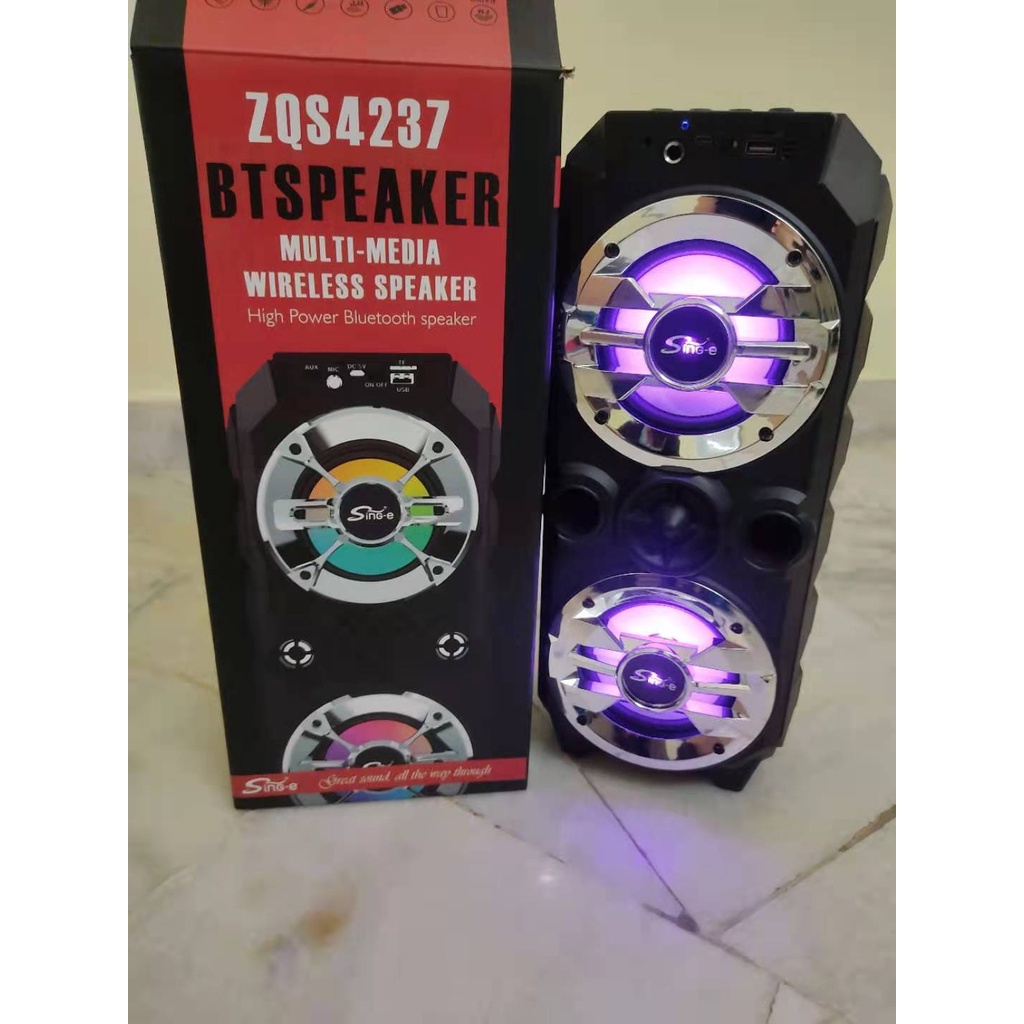 SING-E SUPER BASS BLUETOOTH SPEAKER WITH KARAOKE MICROPHONE AND CONTROL ZQS-4235/ZQS4237/ZQS6122 ...