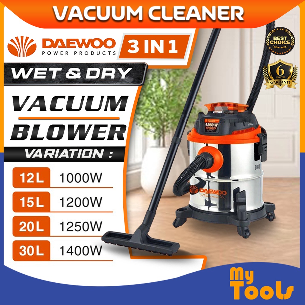 Mytools Daewoo 3 In 1 / 2 in 1 Stainless Steel Wet & Dry Vacuum Cleaner ...