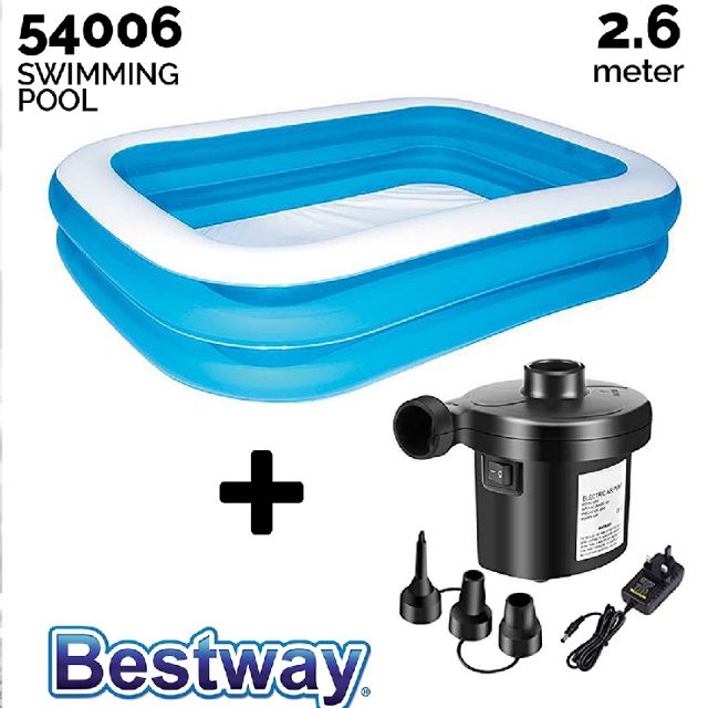 🔥FREE PUMP🔥 Inflatable swimming pool for family portable pool | Shopee ...