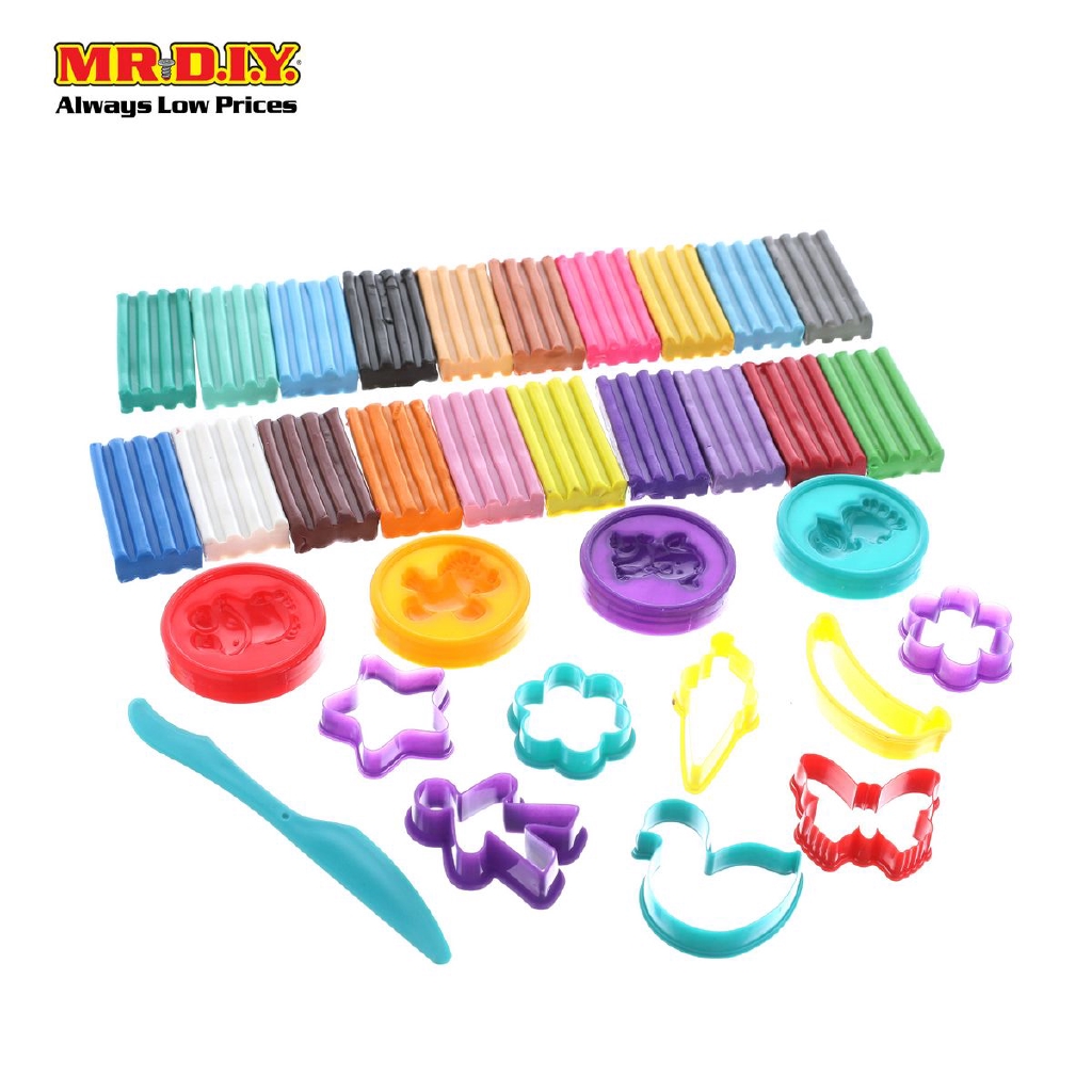 NIKKI 33-Pieces Fun Clay Modelling Clay Set With Accessories | Shopee ...