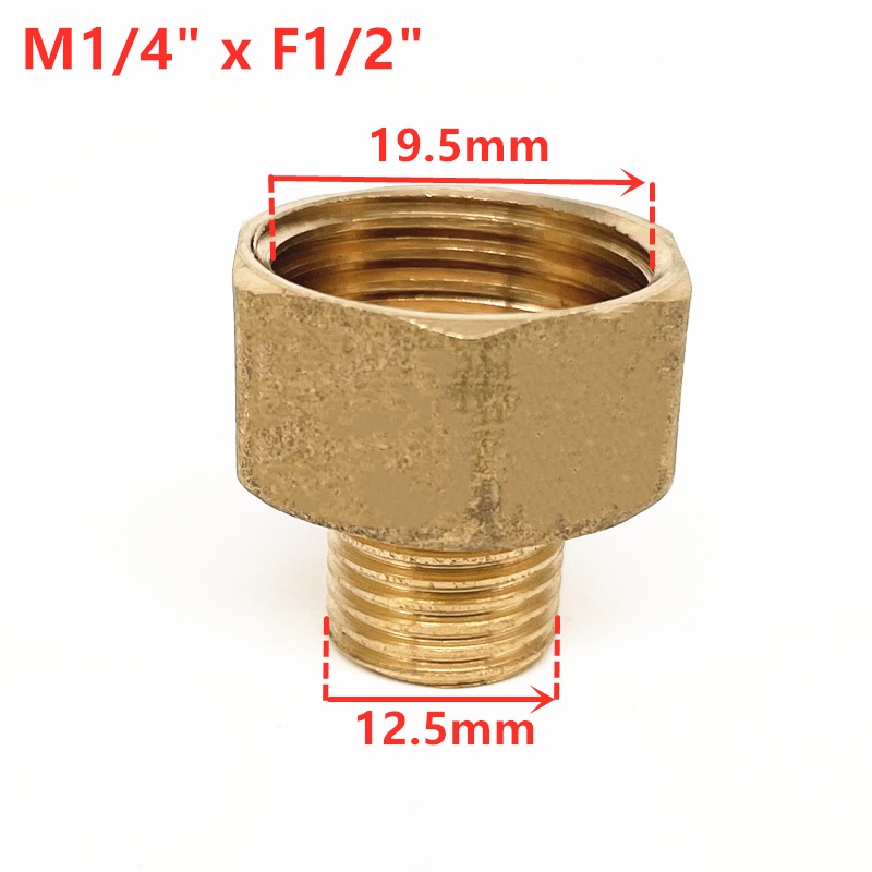 1 8 1 4 3 8 1 2 Male To Female Thread Brass Pipe Connectors M