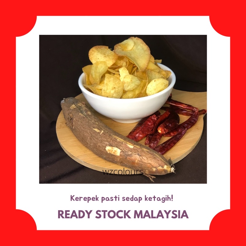 KEREPEK UBI BBQ dijamin sedap 500g cassava chips | Shopee Malaysia