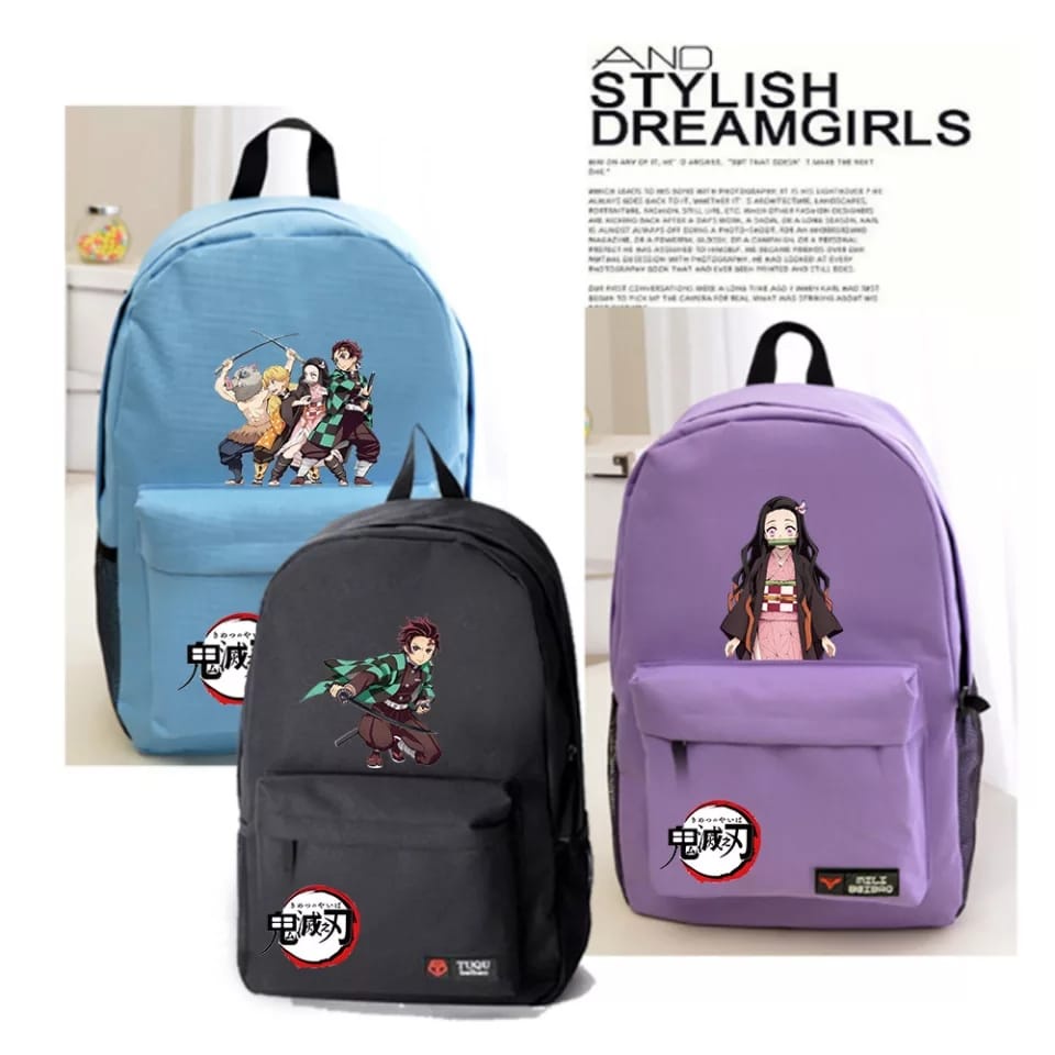 Kimetsu No yaiba demon slayer backpack Tanjiro Nezuko Zenitsu Inosuke ...