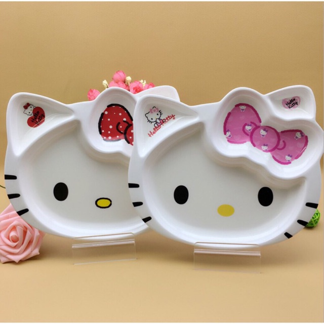 🇲🇾READY STOCK🇲🇾HELLO KITTY PLATE KIDS Cartoon Kitty Head Shape Divider ...