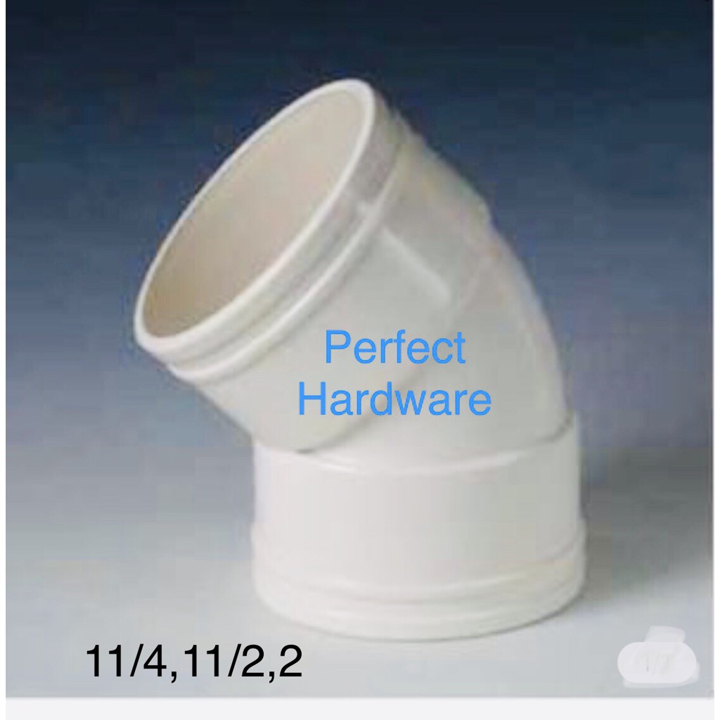 BBB/KKKK UPVC X45 DEGREE ELBOW | Shopee Malaysia