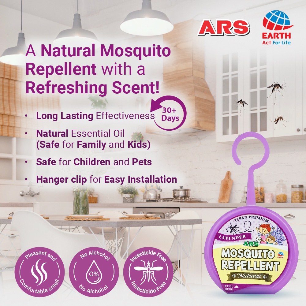 ARS Mosquito Repellent Insecticide Free Lavender Natural Essential Oil ...