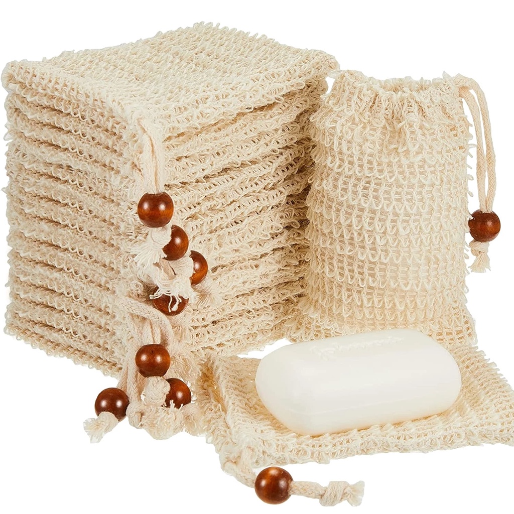 Soap Exfoliating Bags Soap Saver Made Sisal Mesh Soap Bag Bar Soap Bag