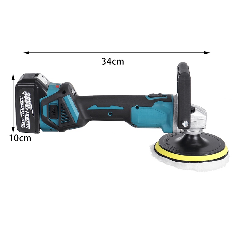 110V/220V 1600W Brushless Wireless Electric Polishing Machine 6 Gears ...